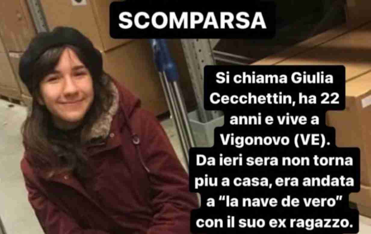 Giulia Cecchetin è sparita dopo incontro con l'ex: ricerche in tutto il ...